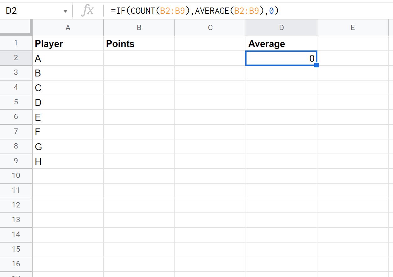 How To Calculate Average If Not Blank In Google Sheets
