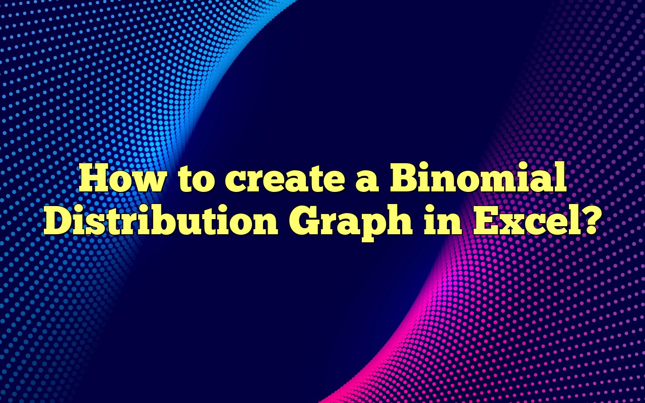 How To Create A Binomial Distribution Graph In Excel 