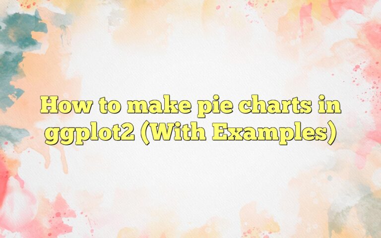 How To Make Pie Charts In Ggplot2 With Examples