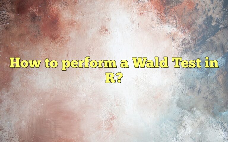 How To Perform A Wald Test In R?