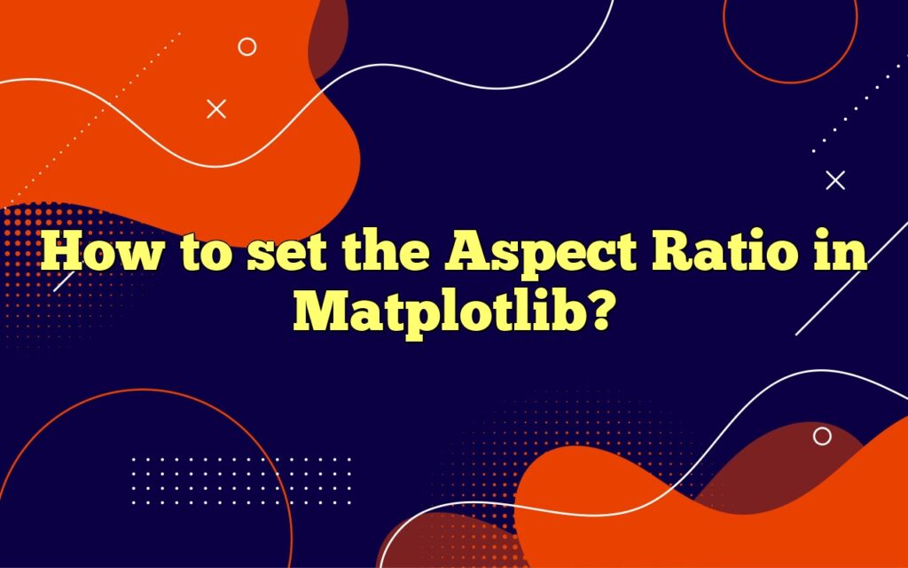 How To Set The Aspect Ratio In Matplotlib?