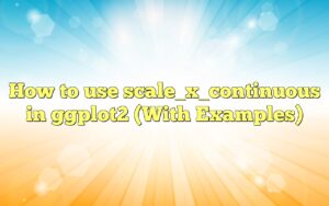 How To Use Scale_x_continuous In Ggplot2 (With Examples)