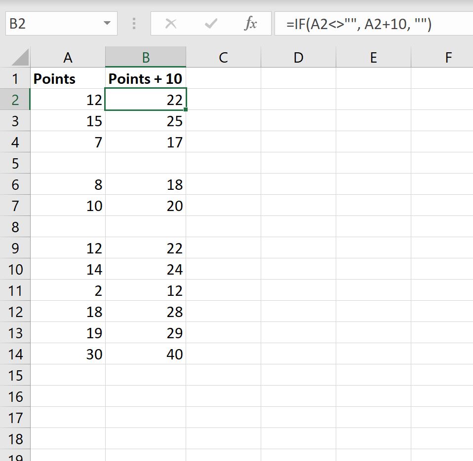 How To Ignore Blank Cells When Using Formulas In Excel