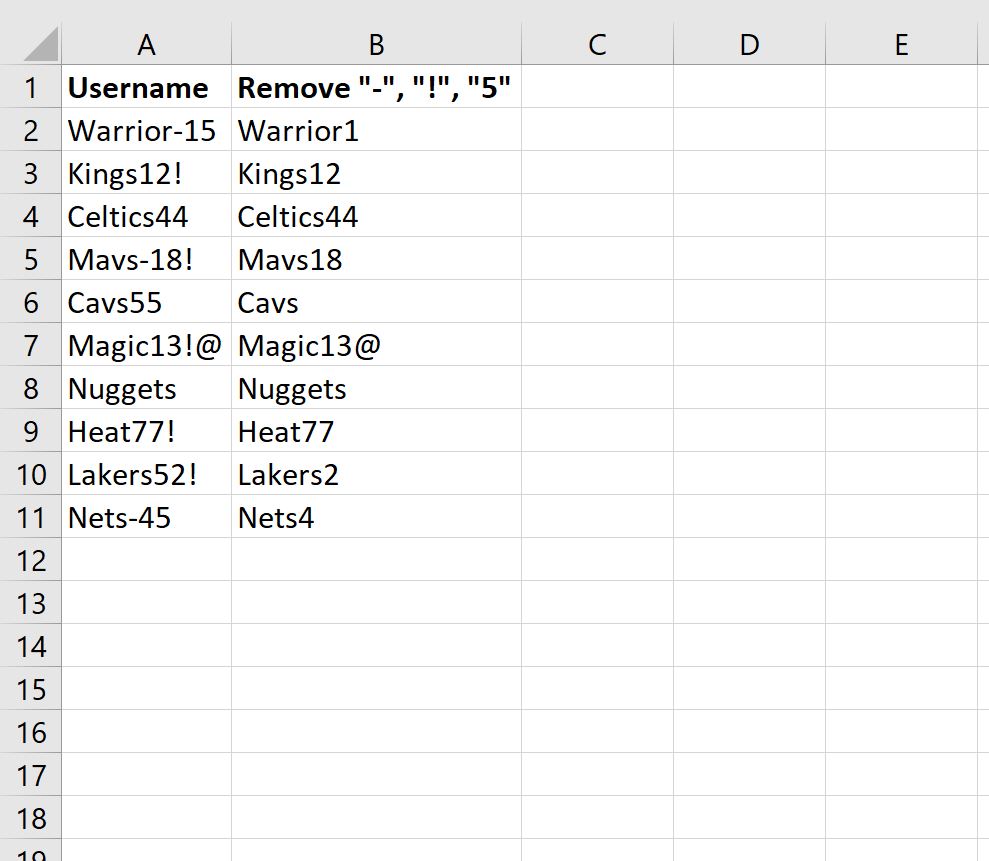 How To Remove Specific Text From Cells In Excel