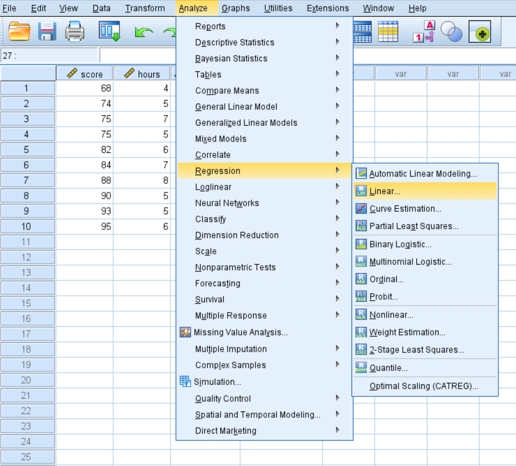 Test For Multicollinearity In SPSS, How?