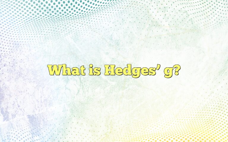 What Is Hedges’ G?