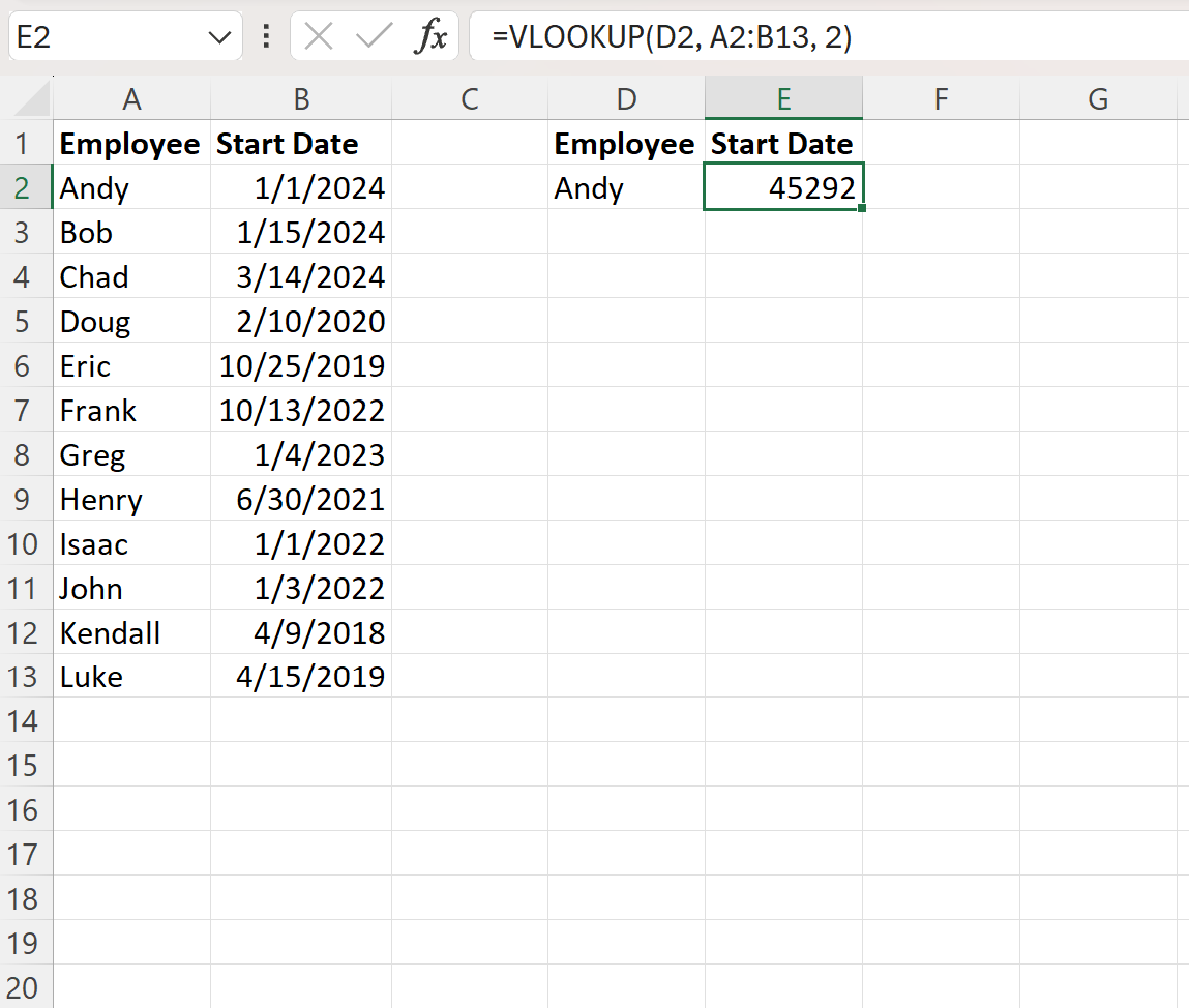 How Can I Use VLOOKUP To Return A Date Format In Excel 