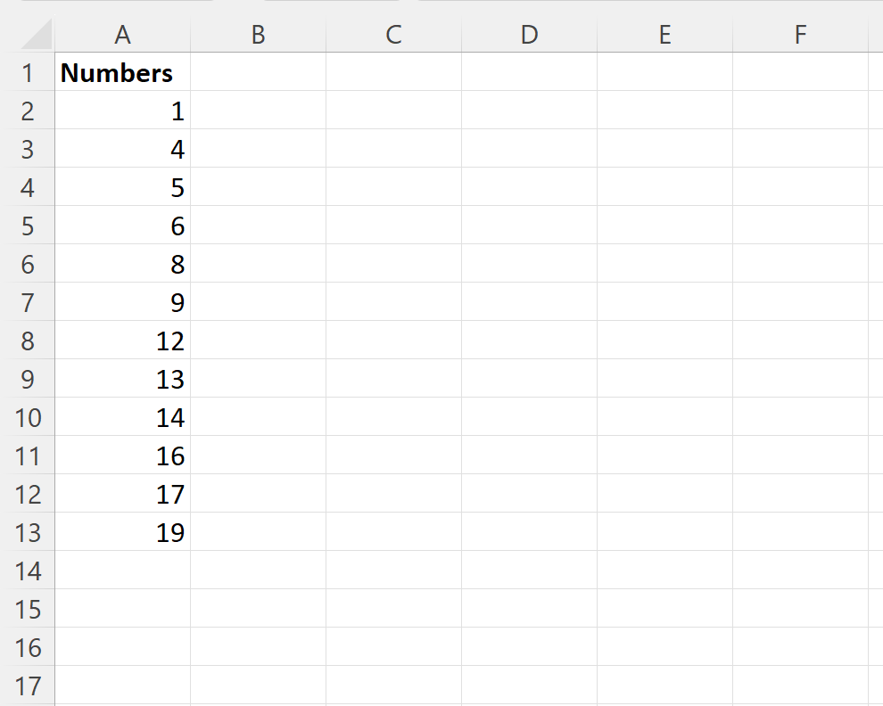 How Can I Identify Missing Numbers In A Sequence Using Excel?