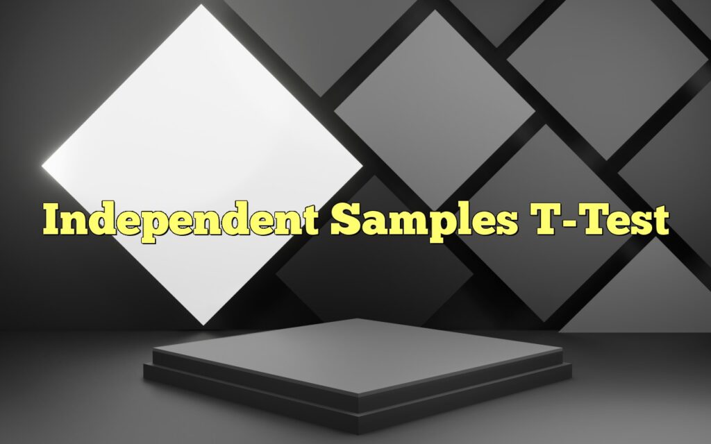 Independent Samples T-Test