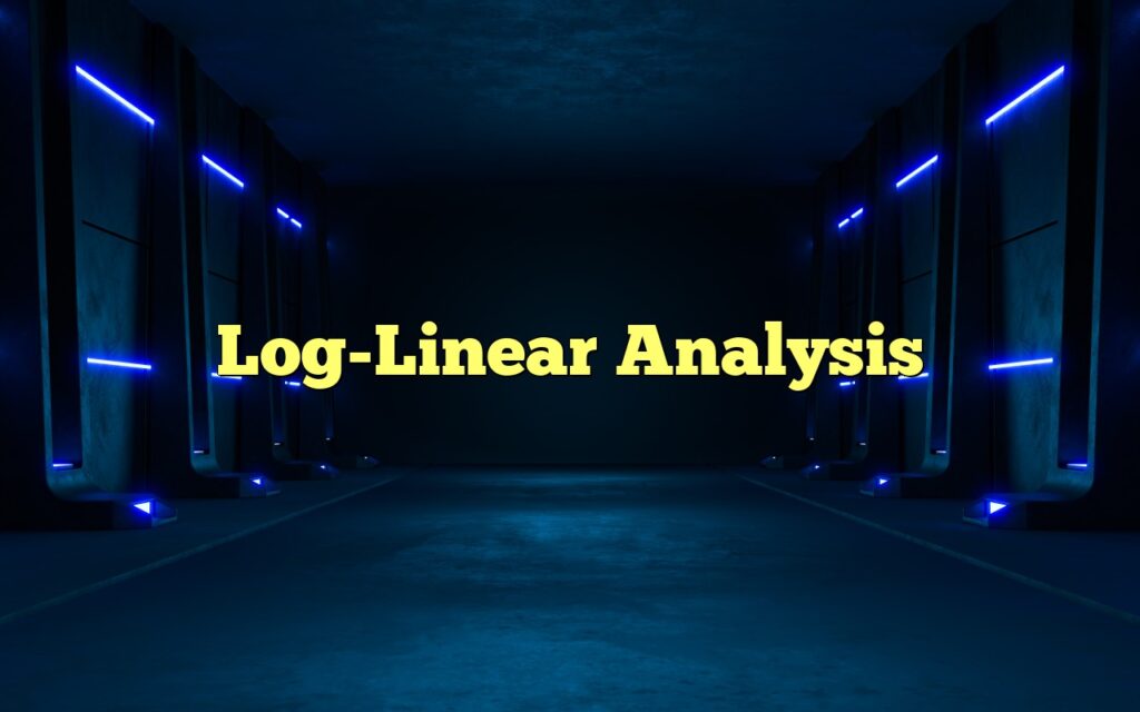 Log-Linear Analysis