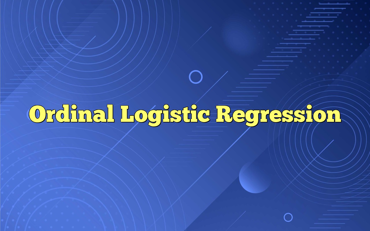 Ordinal Logistic Regression