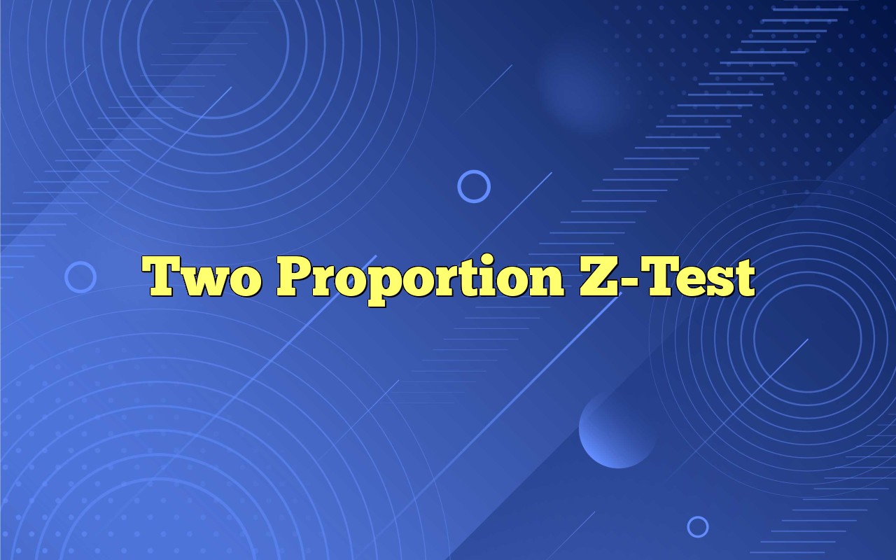Two Proportion Z-Test
