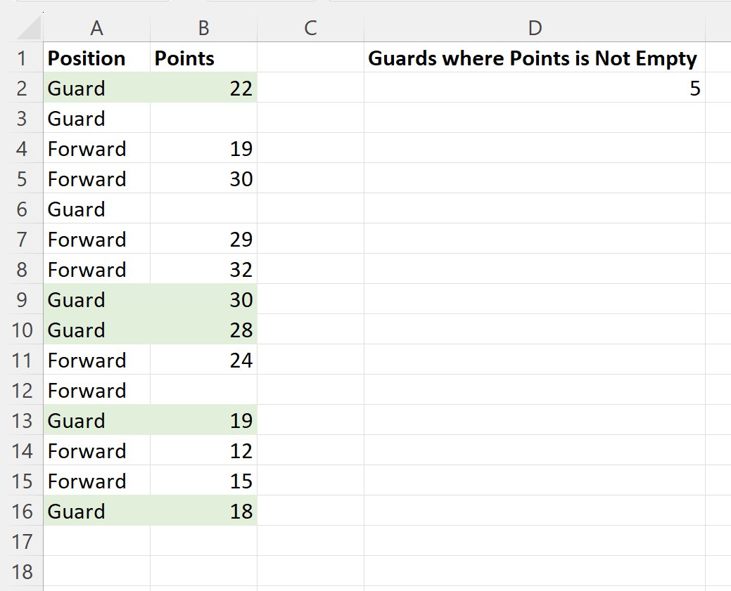 How To Count Cells With Criteria Using COUNTA IF In Excel