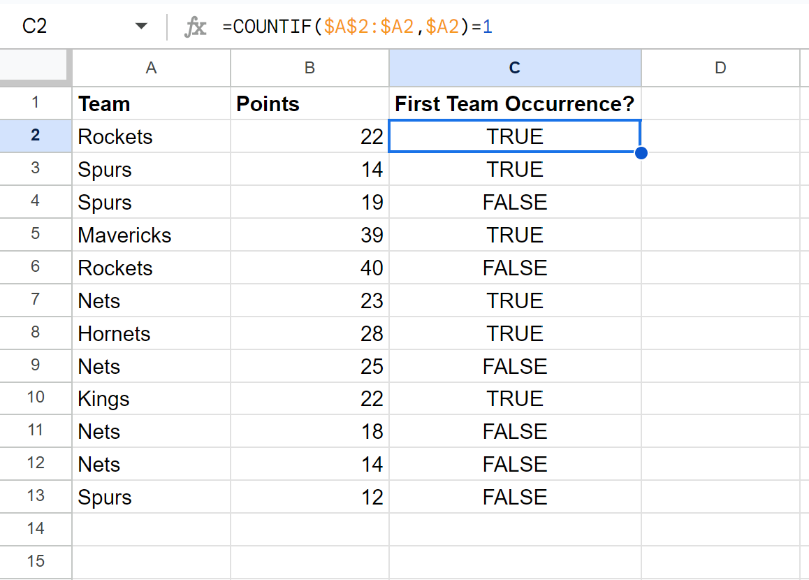 How Can I Use Google Sheets To Find The First Occurrence Of A Specific Value In A Column?