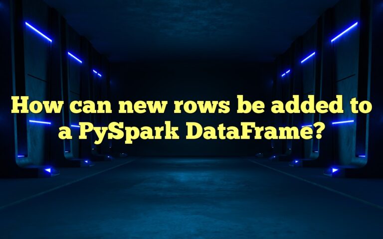 How Can New Rows Be Added To A Pyspark Dataframe