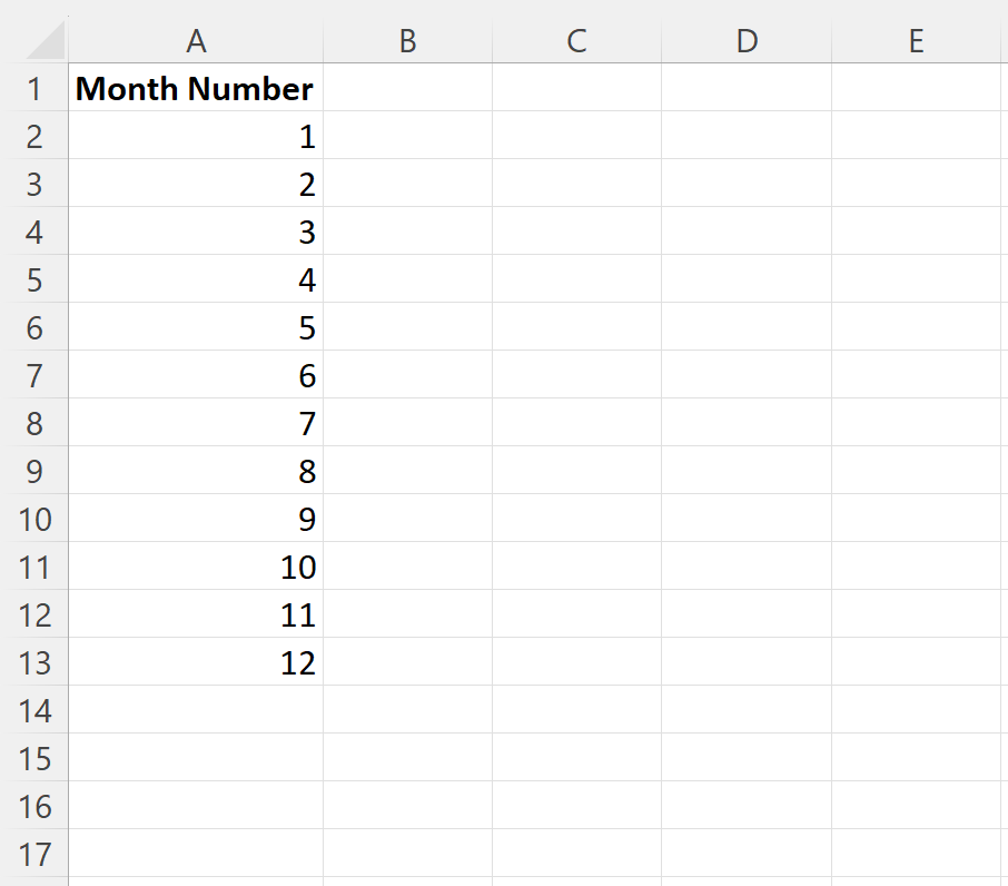 How Can I Convert Numbers 1-12 To Their Corresponding Month Names In Excel?