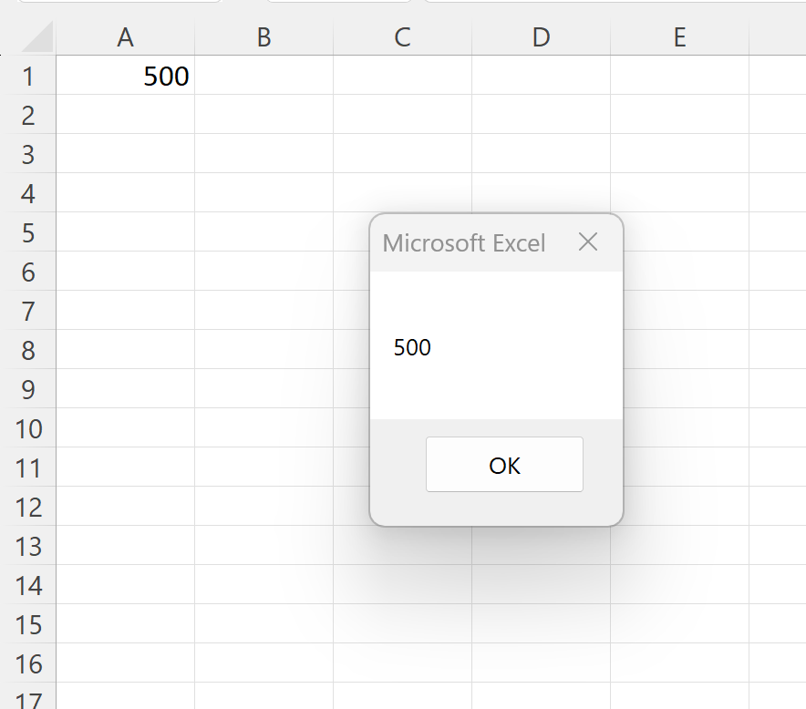 How Can I Read A Cell Value Into A Variable Using VBA?