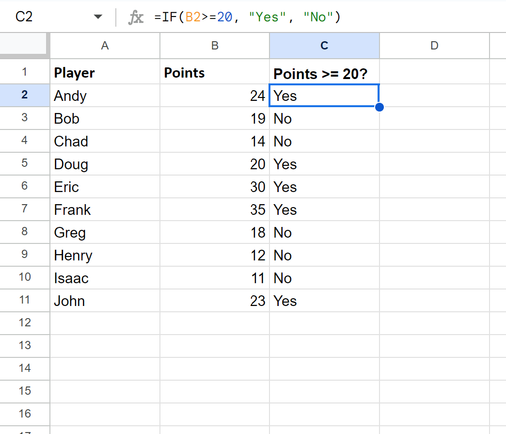 How Do I Use Greater Than Or Equal To In The IF Function In Google Sheets?
