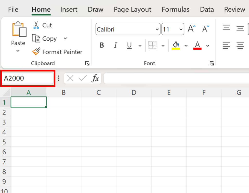 How Can I Go To A Specific Row In Excel Using Two Different Methods?