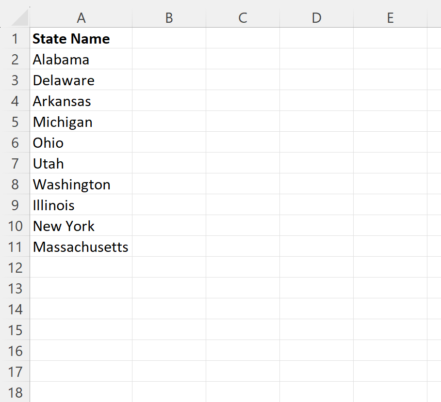 How Can I Convert A State Name To Its Corresponding Abbreviation In Excel?