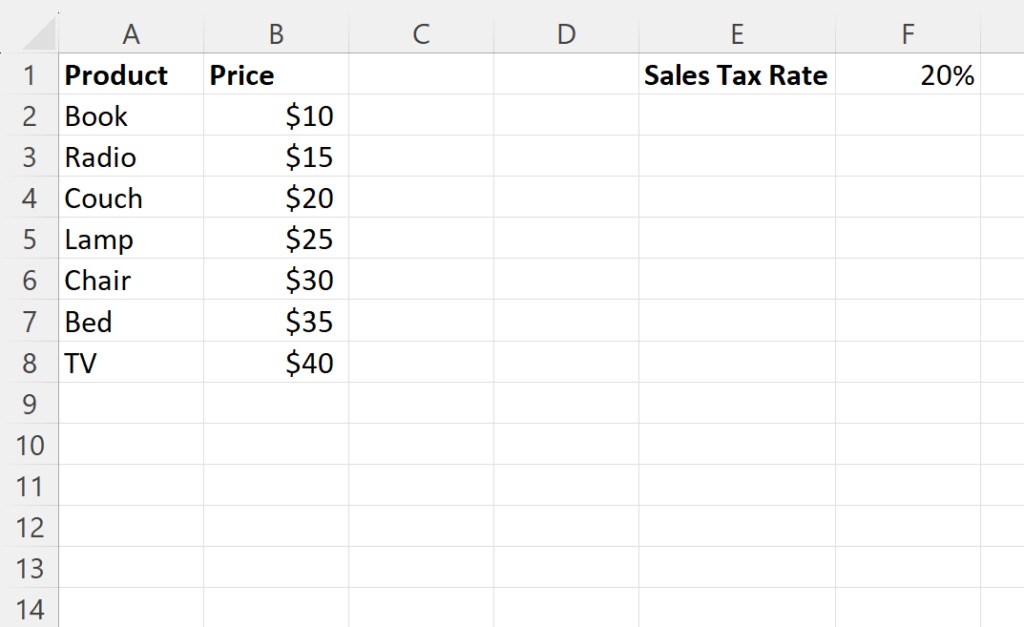 How To Calculate Sales Tax In Excel With Examples