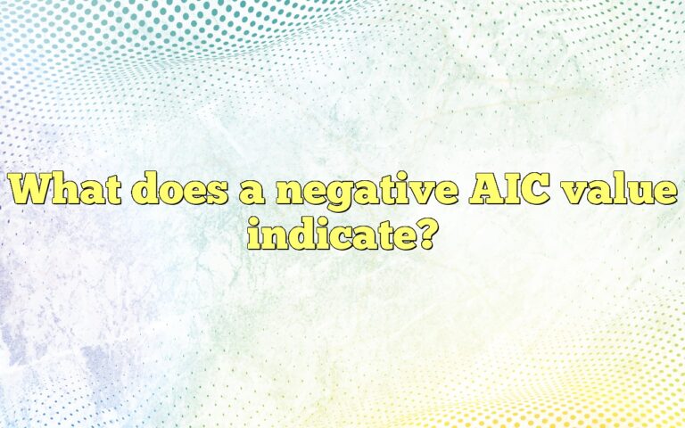 What Does A Negative AIC Value Indicate?