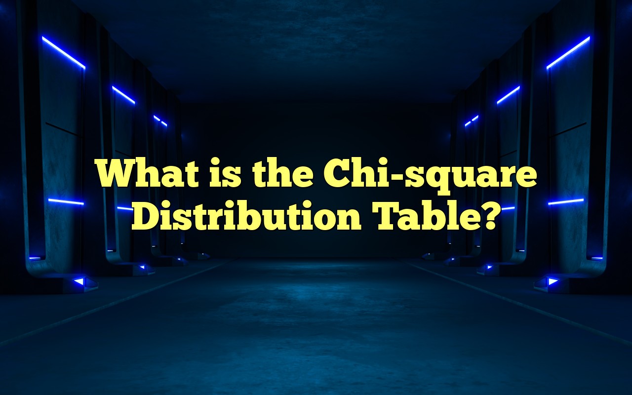 What Is The Chi-square Distribution Table? What Is The Chi-square Distribution Table?