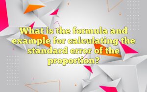 What Is The Formula And Example For Calculating The Standard Error Of ...