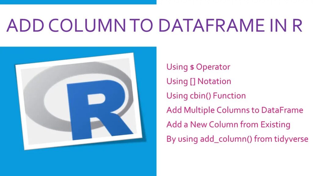 How Can I Add A New Column To A Dataframe In R?