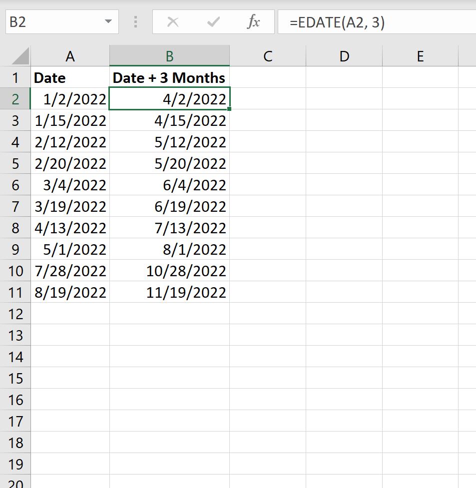 How Do I Add Months To A Date In Excel?