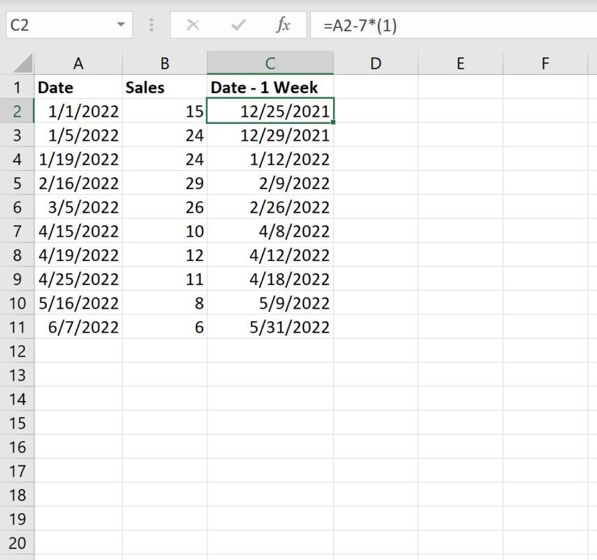 How Do I Add Or Subtract Weeks To A Date In Excel?
