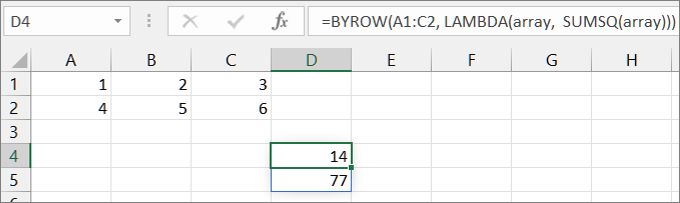 How Can I Use The Byrow Function In Excel To Return A Row Wise Calculation Or Operation On A
