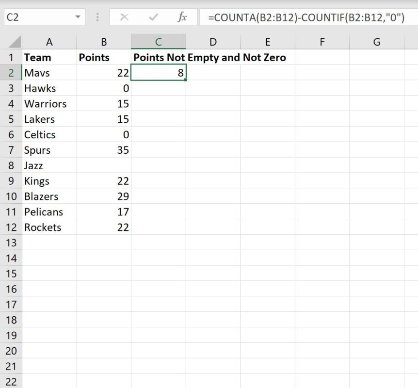 How Can I Use The COUNTA Function In Excel To Count Cells With Specific ...