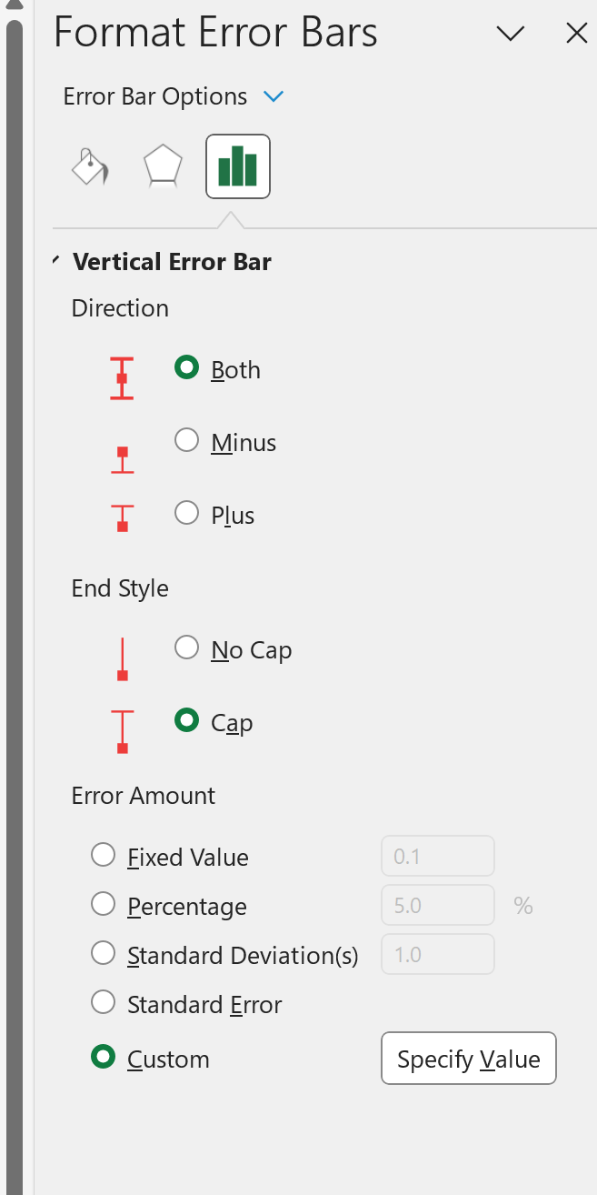 How Do I Add Custom Error Bars In Excel?