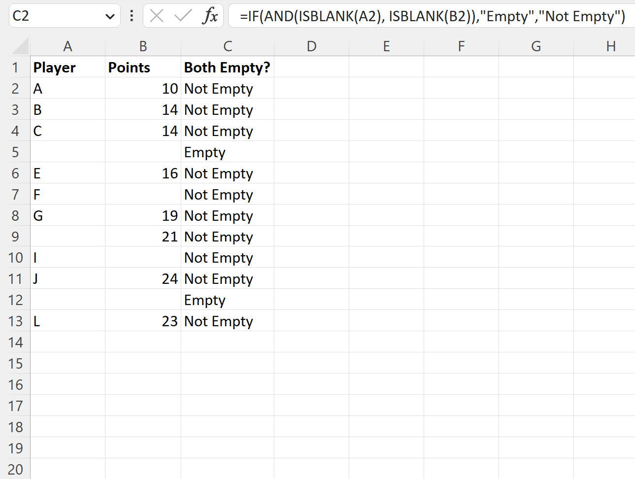 How Can I Determine If A Cell Is Empty In Excel?