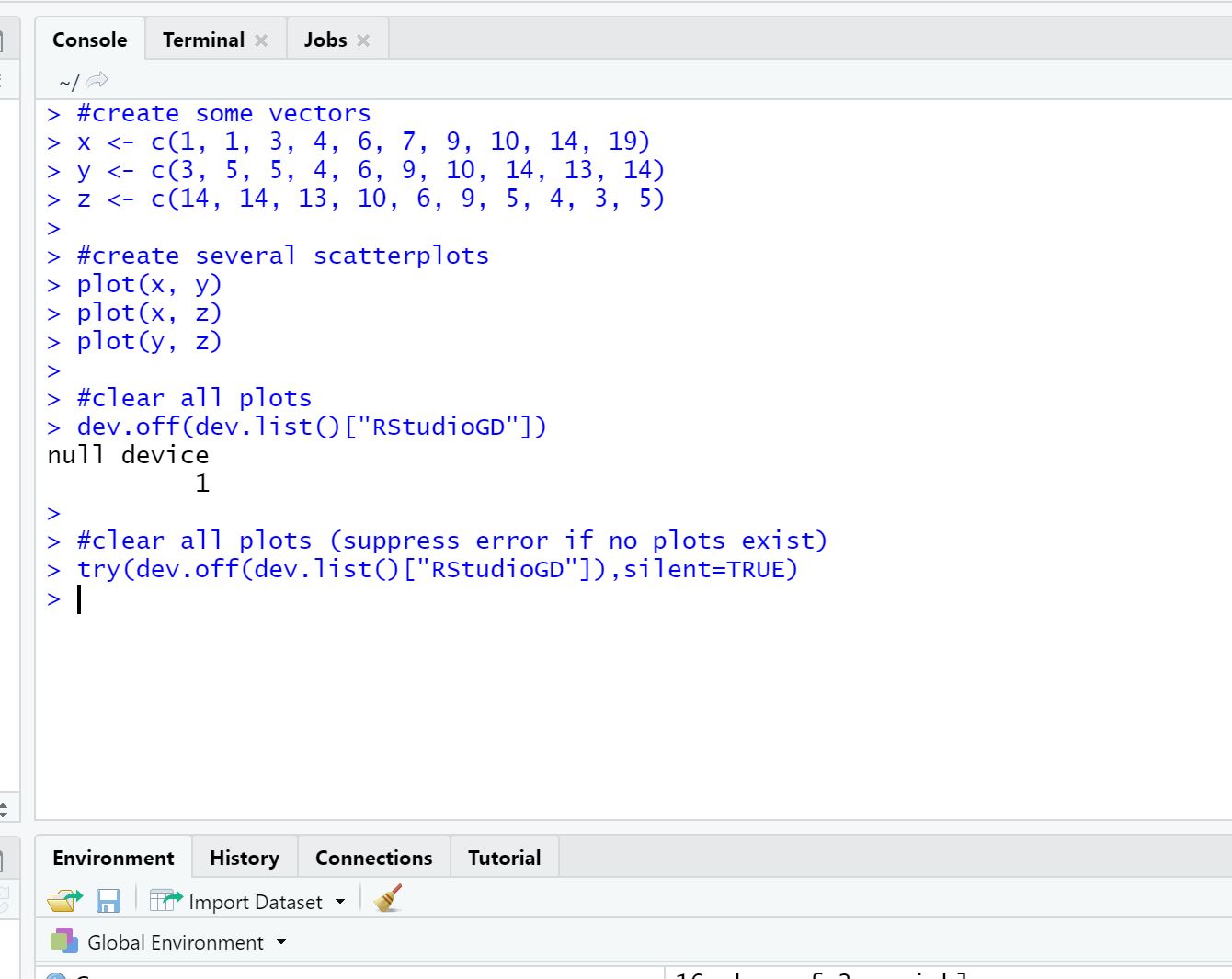 How Can I Clear All Plots In RStudio?