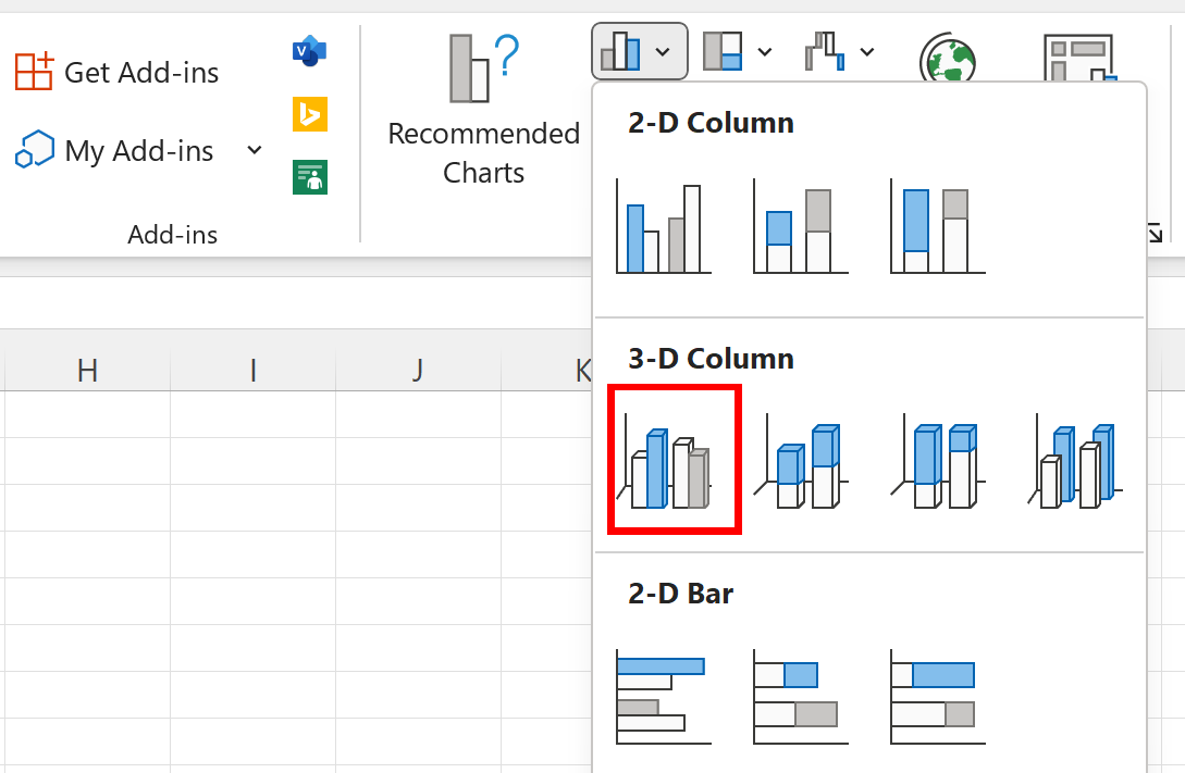How Do I Create A 3D Clustered Column Chart In Excel?