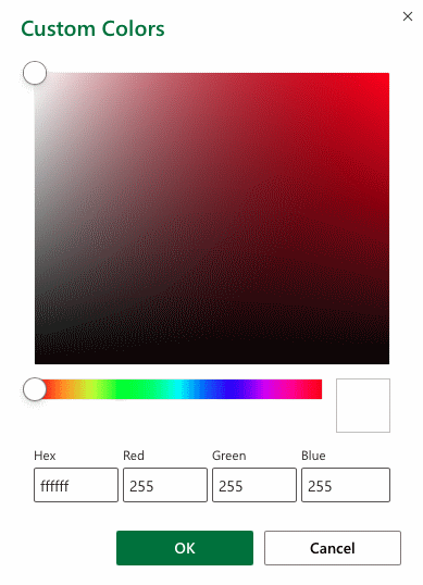 What Are The Formatting Color Options Available In Excel?