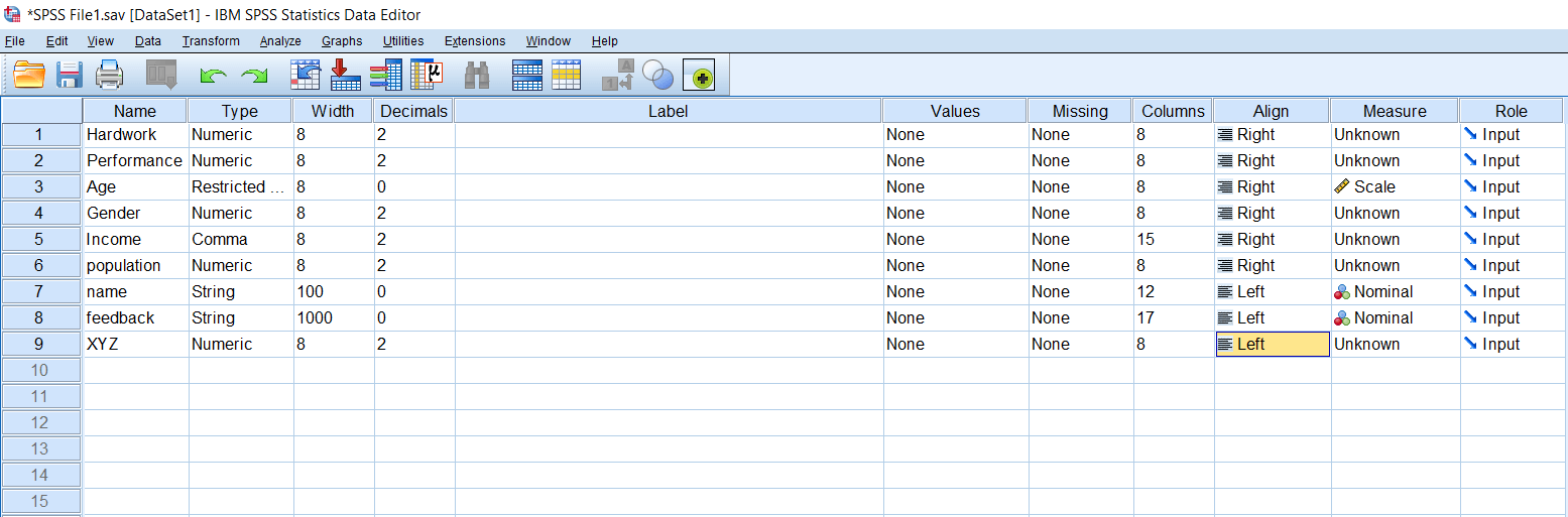 What Are The Columns And Alignment Options In SPSS?