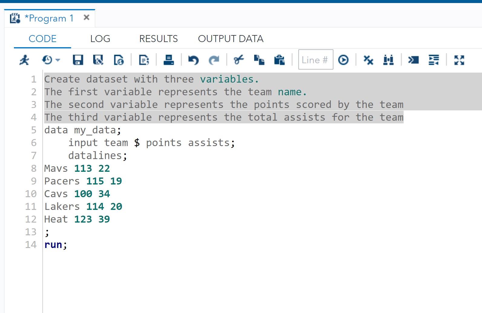 How Can I Create Comments In SAS? Can You Provide Some Examples?