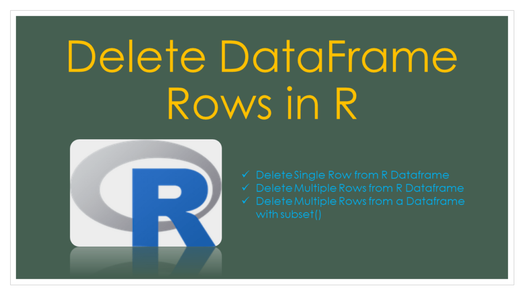 How Can I Delete Rows In R?