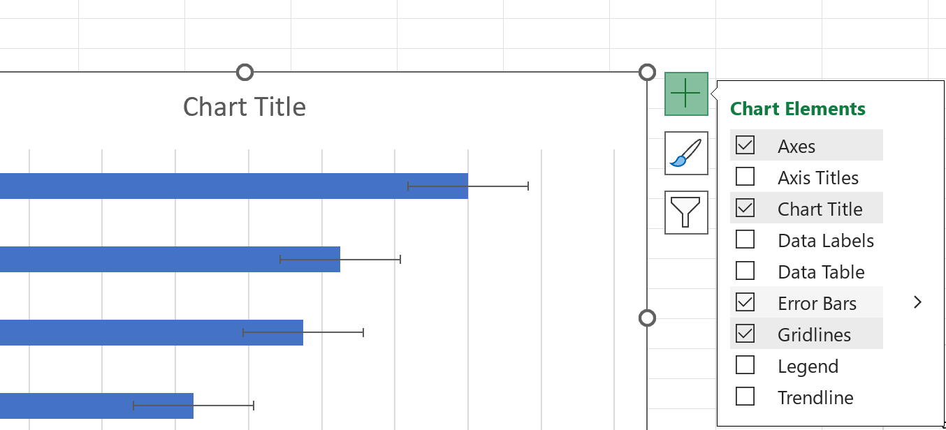 How Do I Add Horizontal Error Bars In Excel?