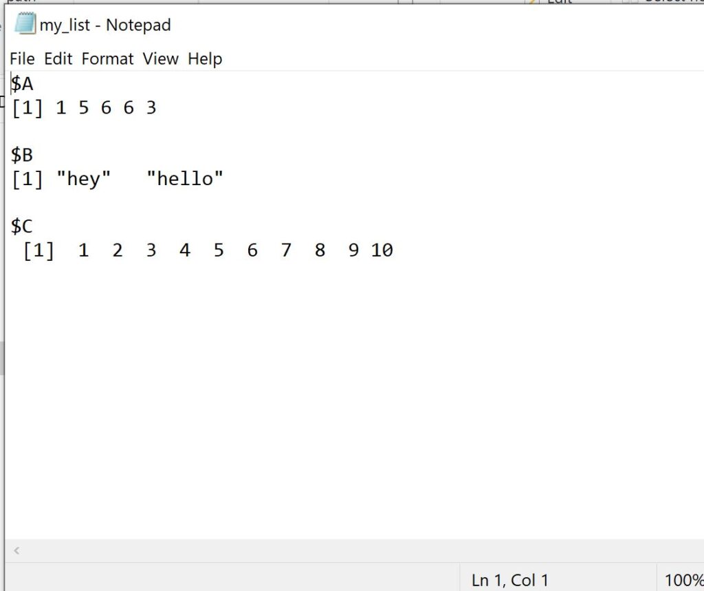 How Can I Export A List To A File In R, And What Are Some Examples?