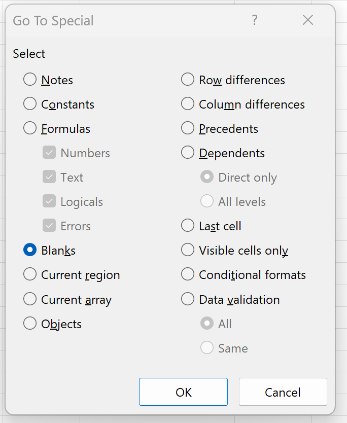 How Do I Fill Blank Cells In Excel?
