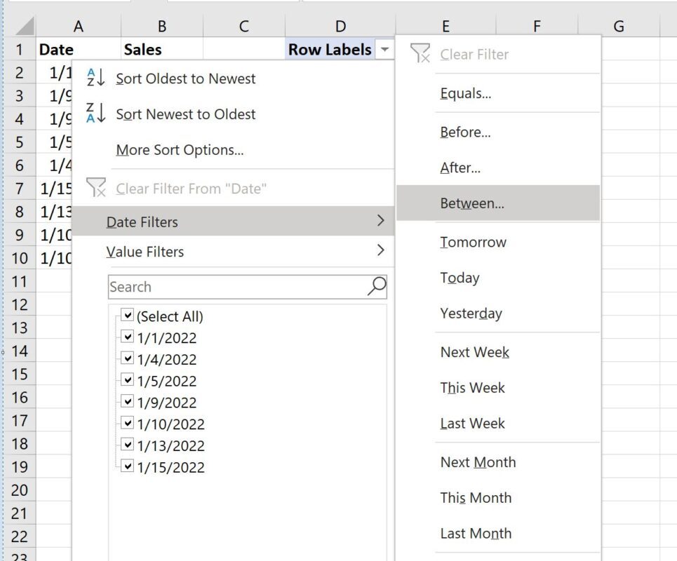 How Can I Filter A Pivot Table In Excel By A Specific Date Range?