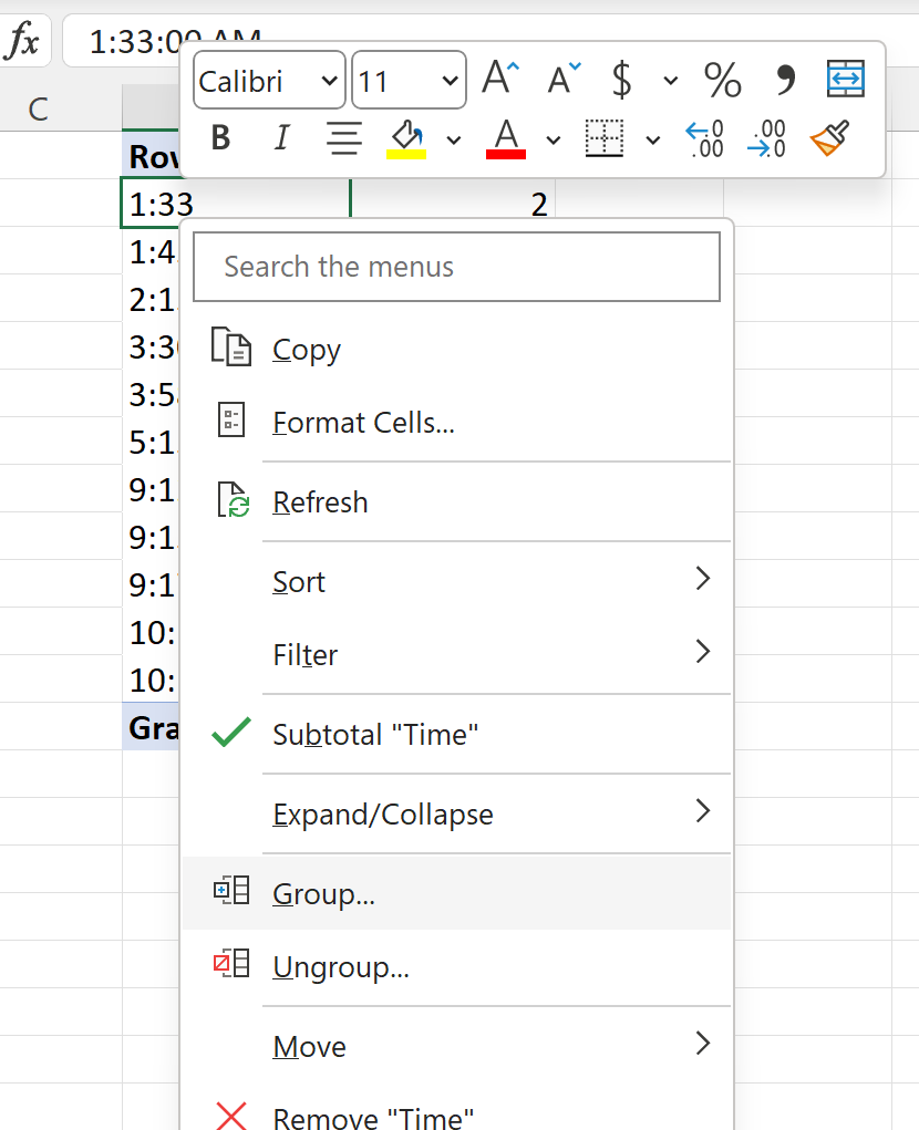 How Can I Group Data By Hour In Excel?