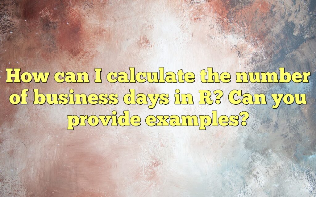 How Can I Calculate The Number Of Business Days In R? Can You Provide ...