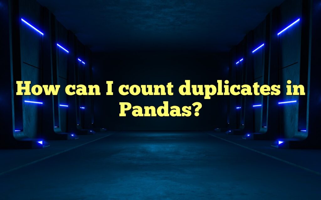 How Can I Count Duplicates In Pandas?