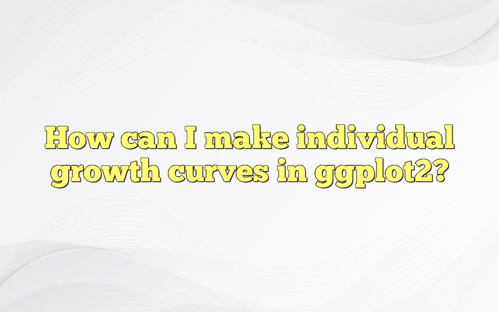 How Can I Make Individual Growth Curves In Ggplot2?