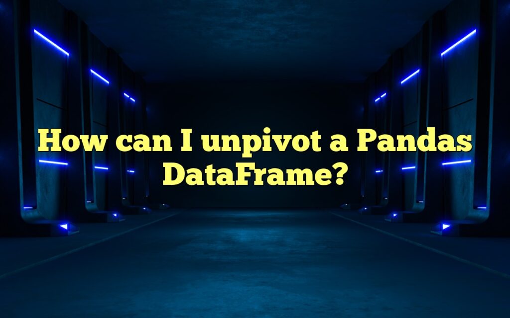 How Can I Unpivot A Pandas DataFrame?